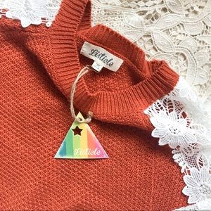 Listicle | Sweaters | Listicle Sweater W Lace Cold Shoulders | Poshmark